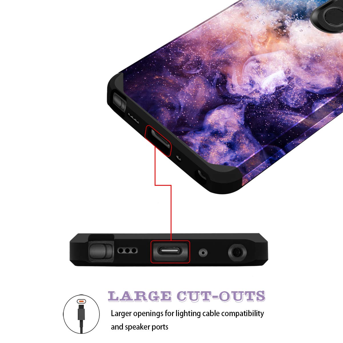 Fingic LG Stylo 4 Case, LG Stylus 4 Case, LG Stylo 4 Plus Case,LG Q Stylus Case, Rose Gold Marble Design Glitter Bumper Hard PC Soft Rubber Shockproof Protective Phone Case Cover for LG Stylo 4 2018