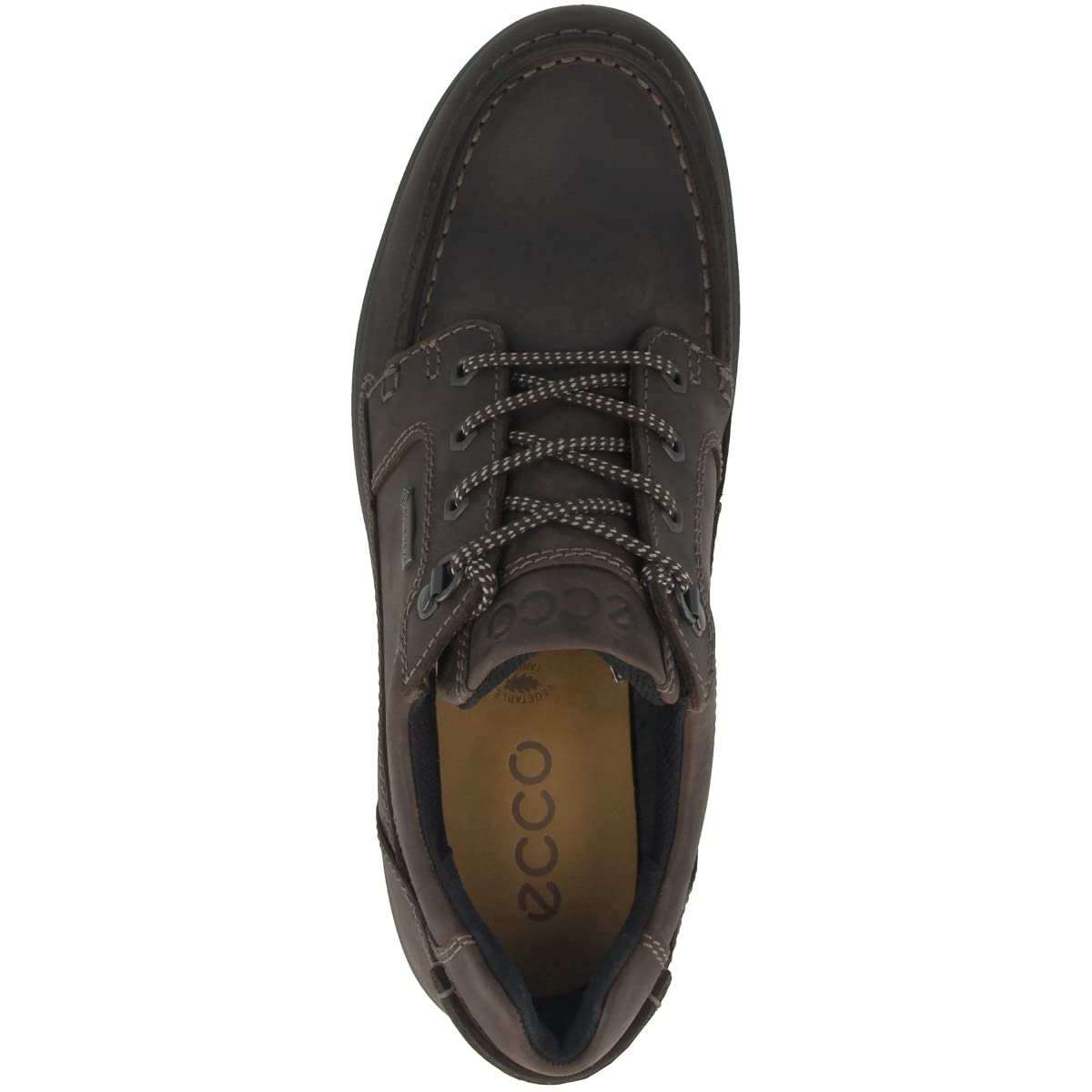 ECCO Men's Rugged Track Gore-TEX Moc Tie Hiking Shoe, Black, 9-9.5