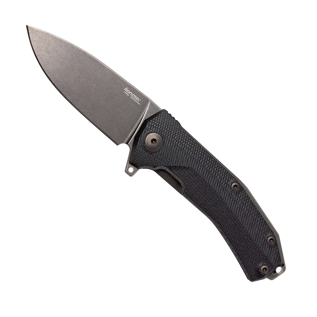 LionSTEEL KUR Folding EDC Pocket Knife, Full Sized Folder, Sleipner Steel Blade, G10 Handles – Lightweight Daily Carry Tool, Black G10 Black Blade