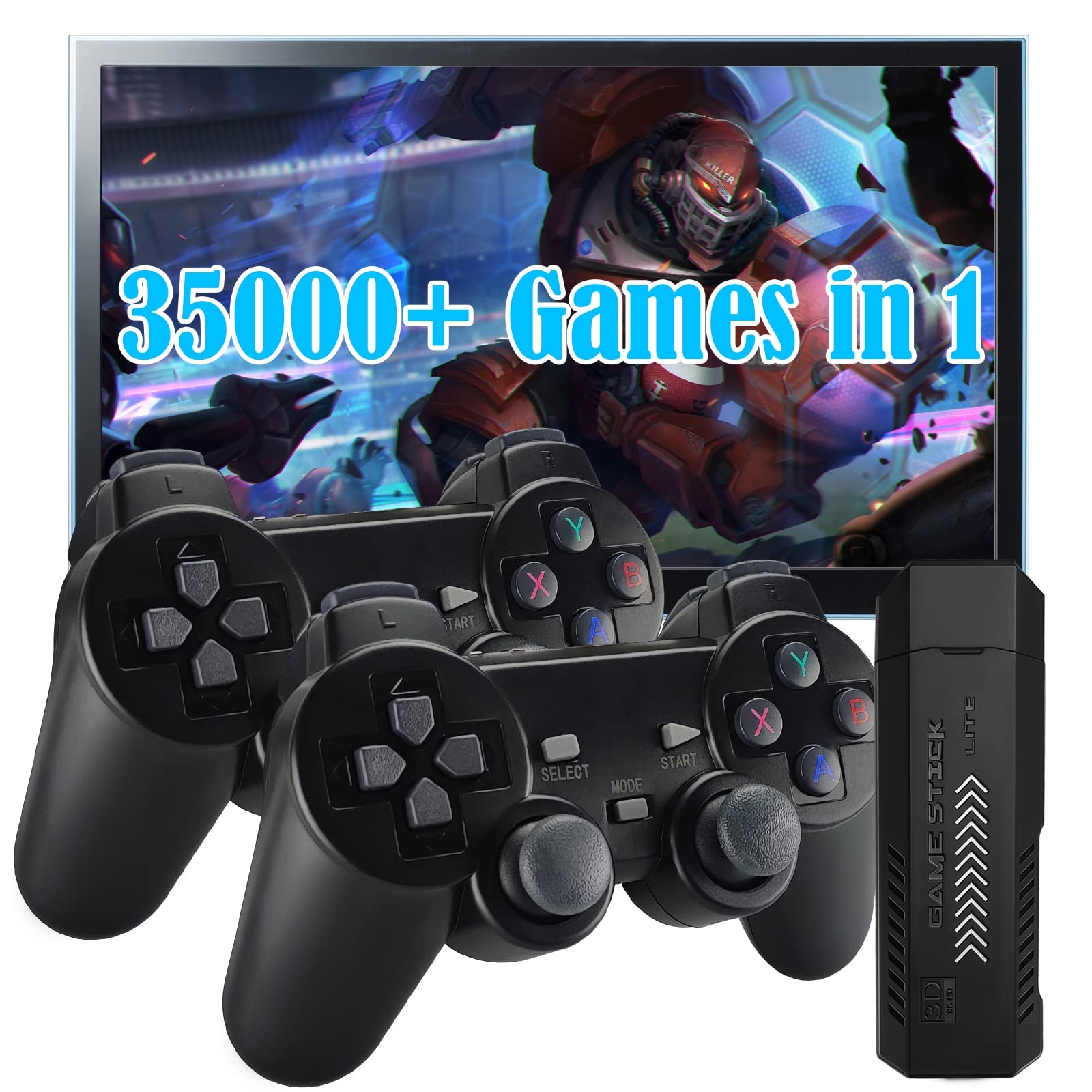 Fadist Retro Game Console, Built in 35000+ Classic Games, 4K HD Output,with 2 Ergonomics Controllers, Plug and Play Game Console, Ideal Gift for Kids, Adult, Friend, Lover