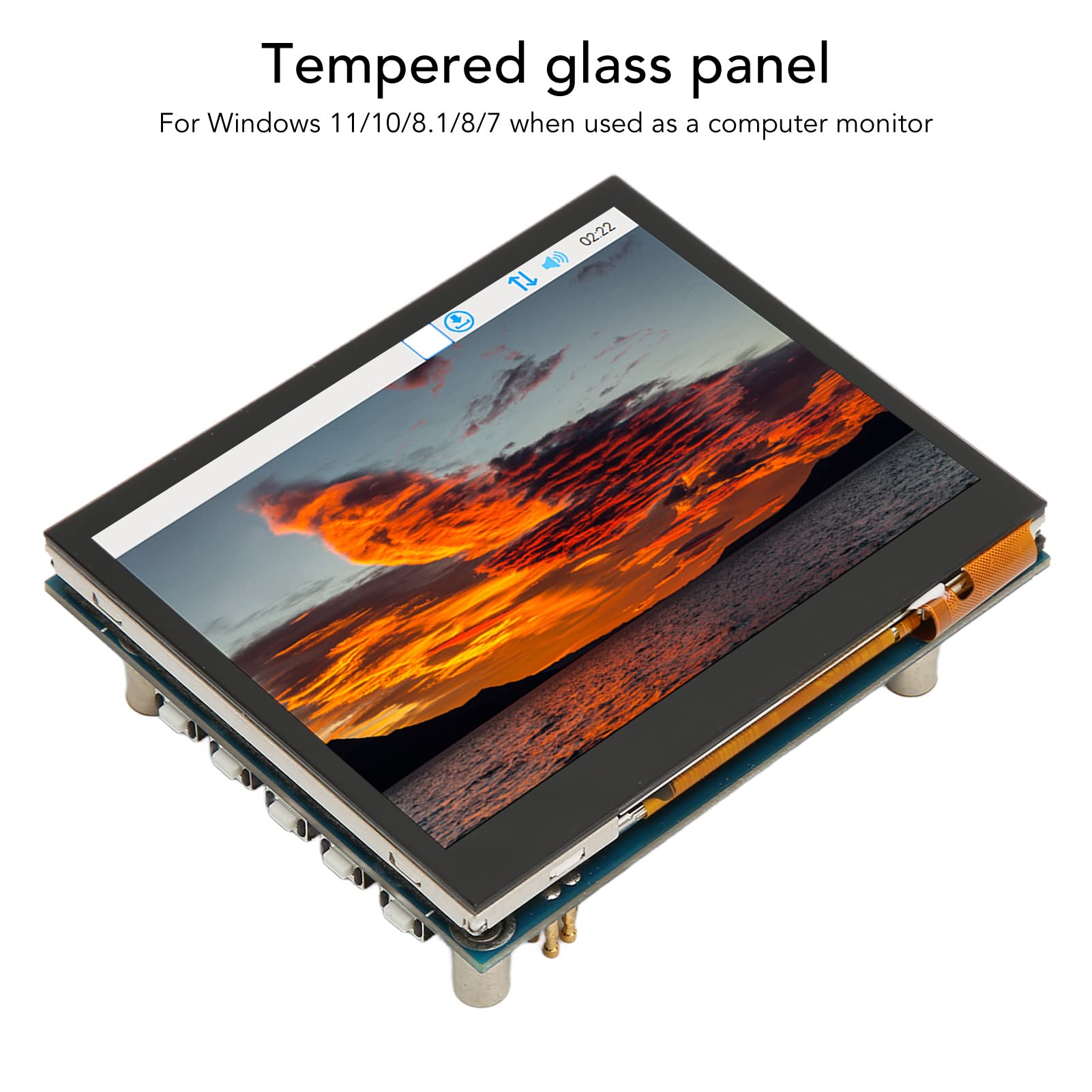 Luqeeg Touchscreen Monitor, 3.5 Inch Capacitive Touch Screen, USB Type C 5 Point Touch LCD Display, 640X480 IPS Display Touchscreen, 170 Degree Ultra Wide View Angle Display for Home