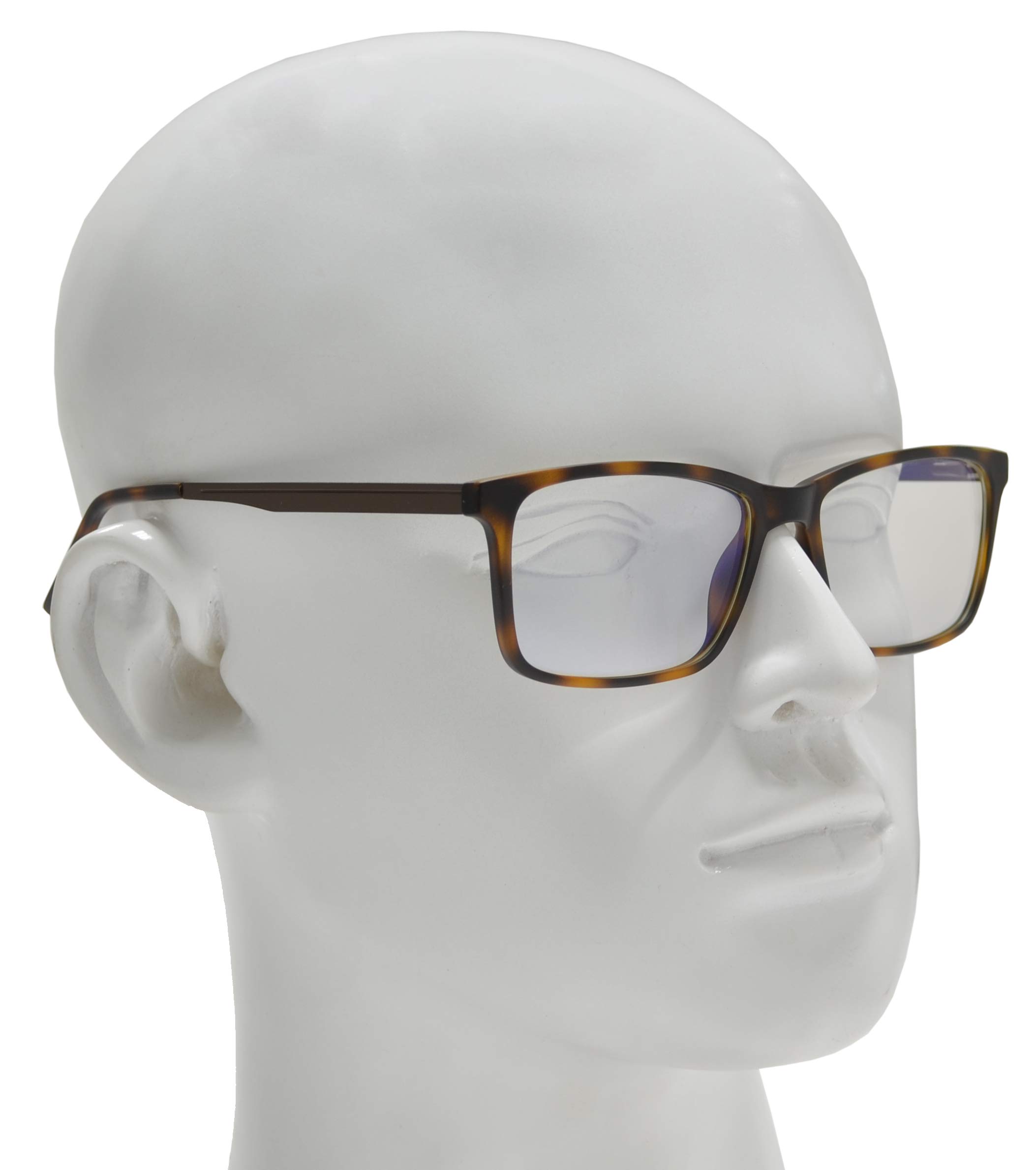 Fashion Eyelinks Blue Light Blocking Glasses UV Protection, Computer Gaming Rx-able Optical TR90 Frame with Spring Hinge Men Women - Matte Black