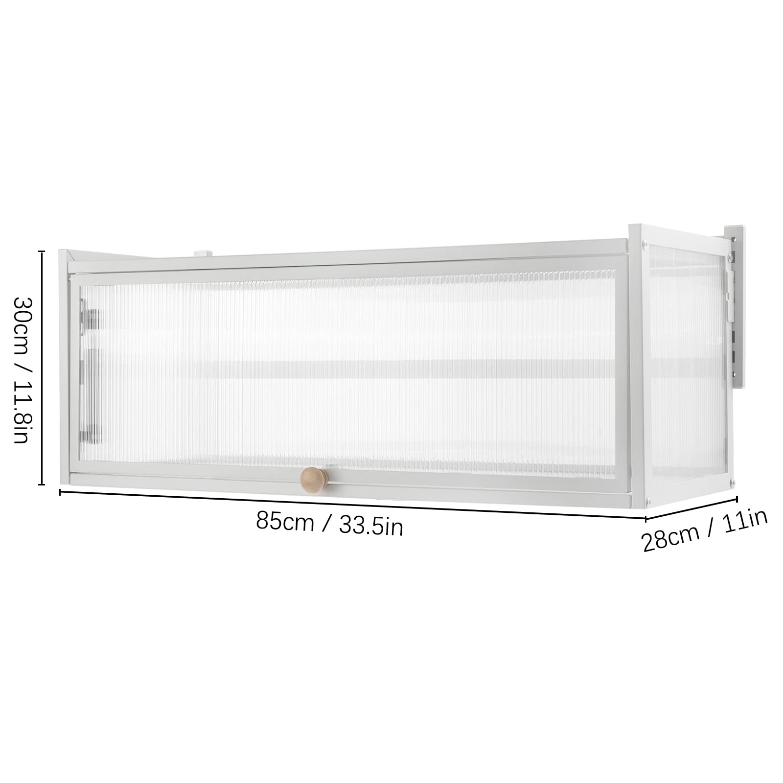 ETKEGHIP Wall Cabinet, Wall Mounted Storage Cabinet for Balcony Kitchen, Living Room Bedroom Storage Cabinet Flip-Up Door Wall-Mounted Locker, 33.5" W x 12" H x 11" D (White)