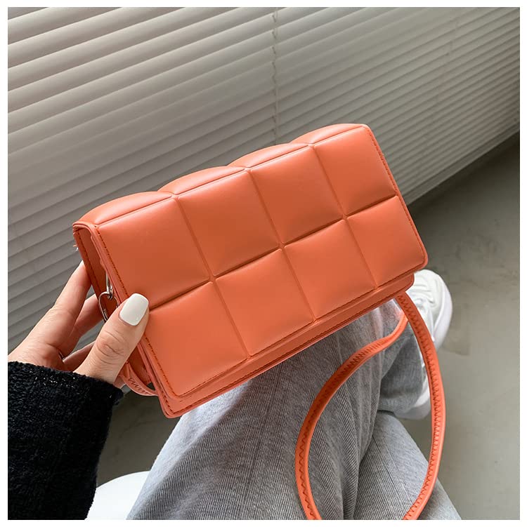 Olibrice Crossbody Bag for Women, Korean-inspired Colorful Cuboid Design, Synthetic Leather, Matching Adjustable Strap, (Blue)