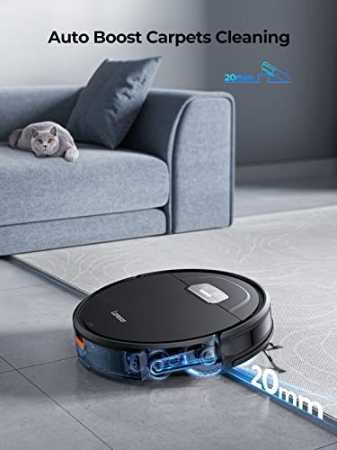 Laresar Robot Vacuums and Mop Combo, Max 4500Pa Suction, Evol 3 Robotic Vacuum Cleaner with Auto Carpet Boost, Self-Charging, App&Remote&Voice Control, Super-Slim, Ideal for Pet Hair and Carpets
