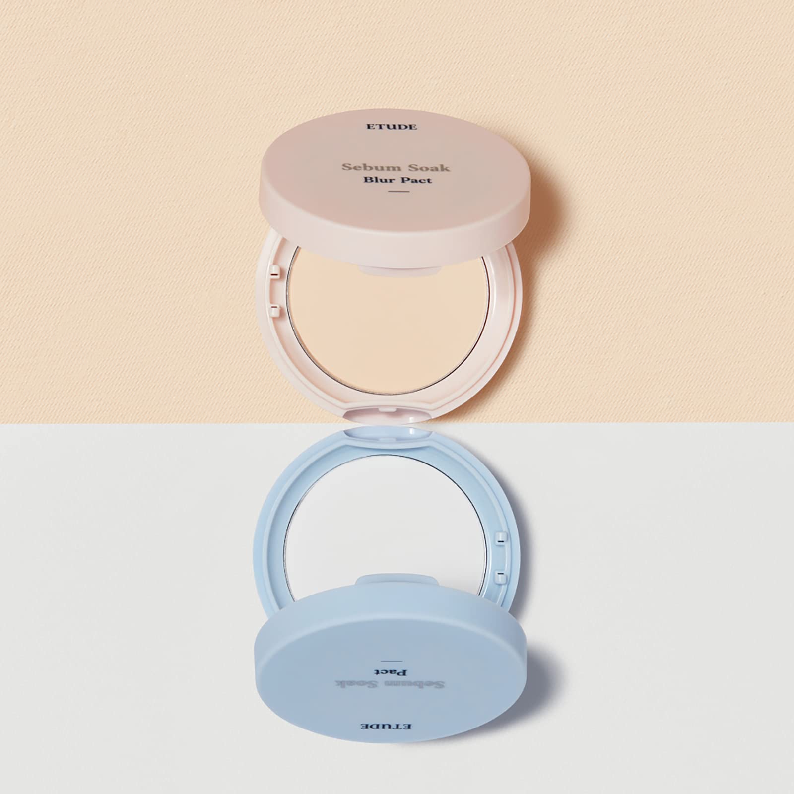 ETUDE Sebum Soak Blur Pact | Control shine and stay flawless with pore blurring powder | smooth, softened skin