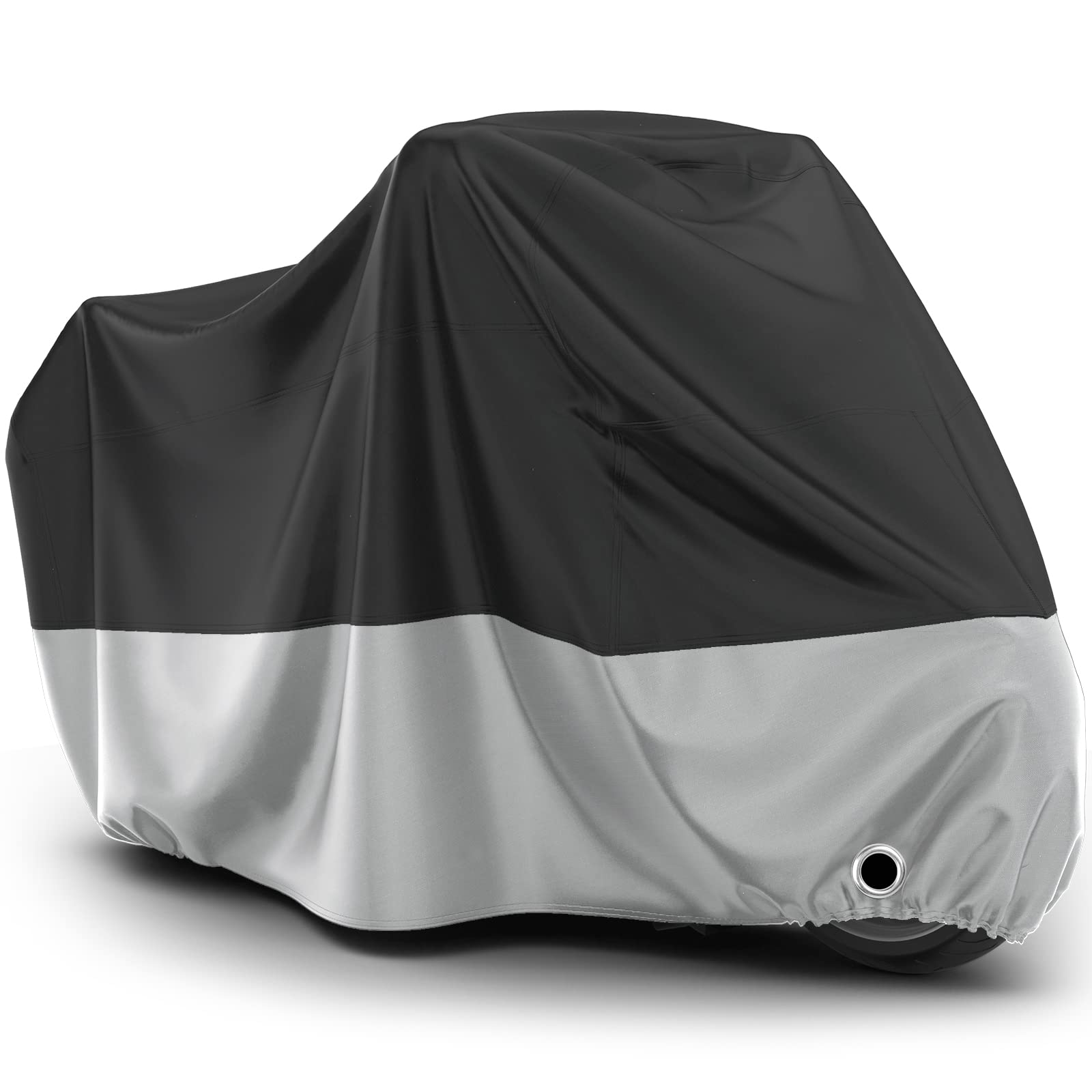 Favoto Motorcycle Cover Waterproof Outdoor - All Season Sun Protection with Lock-Holes Rain Snow Windproof Dustproof Universal Fit Motorbikes Vehicle Moped Cover, 96.5" x 41" x 50"