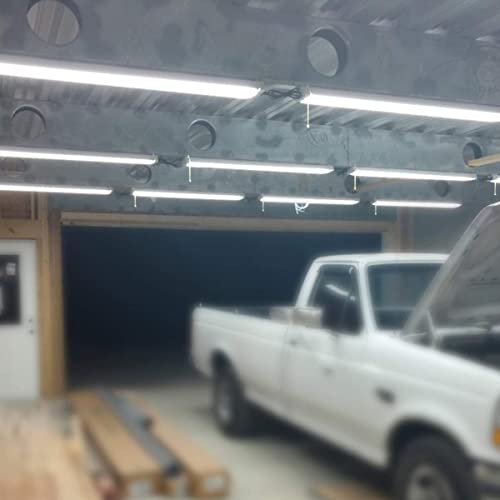 OOOLED 10 Pack LED Shop Light 4FT, 42W 4800LM 5000K Daylight Linkable LED Shop Light, Plug in Shop Light with Pull Chain (ON/Off), 4 Foot LED Shop Lights for Workshop, Garage, Shop