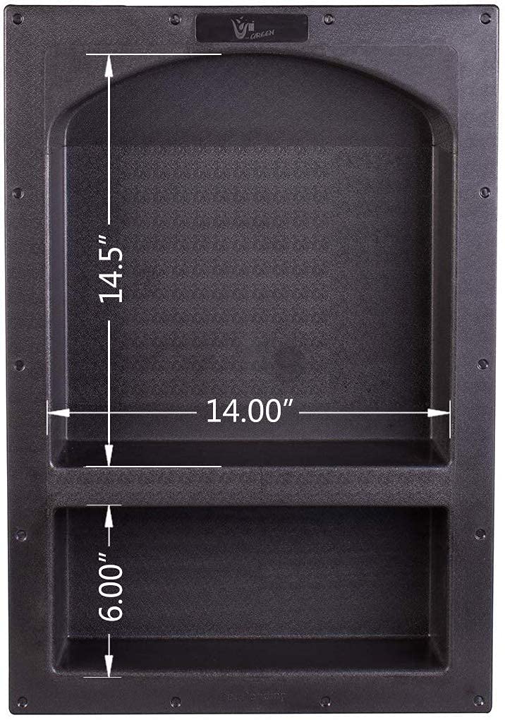 Uni-Green Recessed Shower Niche 17X25 Arch Double Shelf-Shower Cube for Organizer Storage or Shampoo and Toiletry Storage
