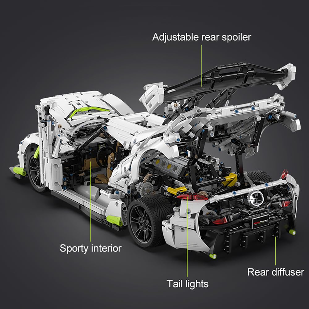 MISINI Fantasma Super Car Building Kit,4346/pcs MOC Building Blocks for Adults and Teens,1:8 Model Sports car Sets, C61048W Technology Bricks