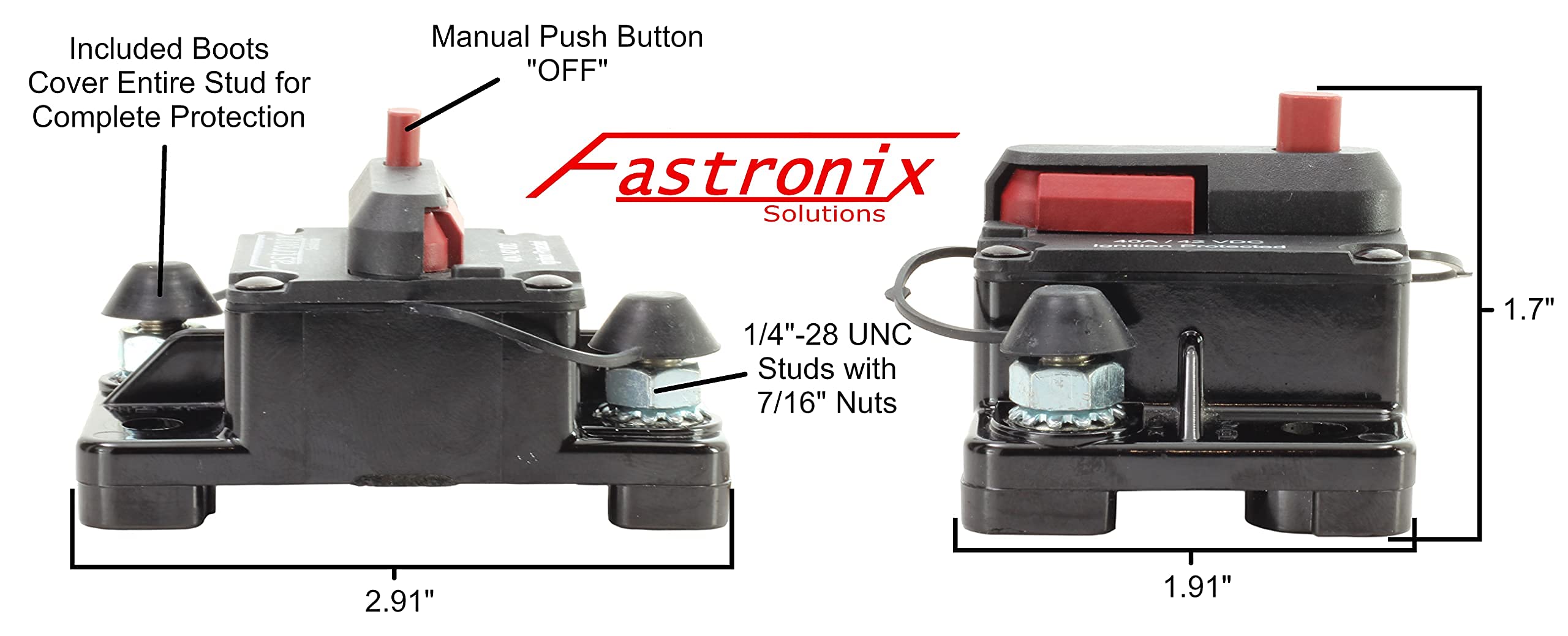 Fastronix 150 Amp Surface Mount Circuit Breaker Kit with Manual Reset