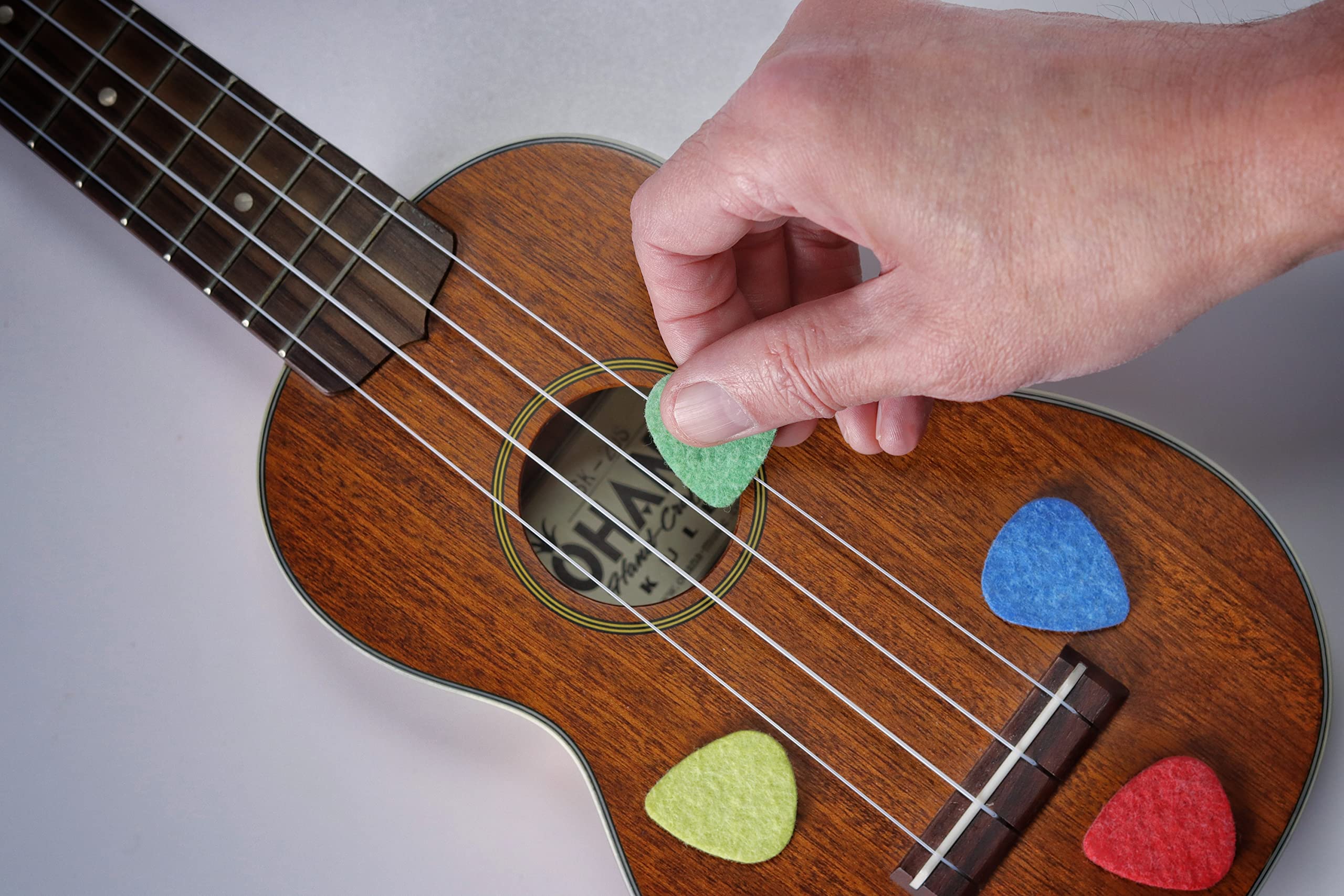 Felt Ukulele Picks, 12 Piece BoloPick Original Recipe Felt Uke Picks for Ukulele, Guitar,Bass, Autoharp, Banjo