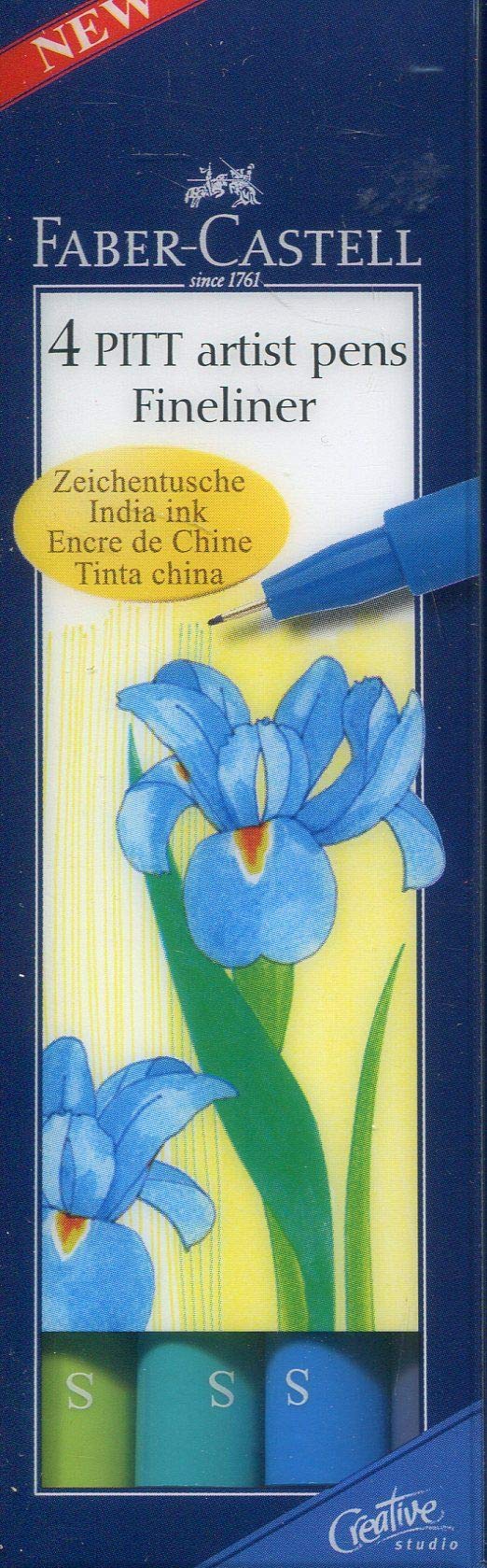 Faber-Castell Pitt Artist Cool Colours Pen Fineliner (Pack of 4)