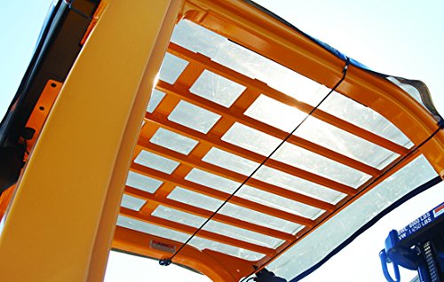 Eevelle USA Solarcap Universal Tinted Forklift Cover - Heavy Duty, Waterproof Vinyl - OSHA Compliant - Universal Fit, Sun & Rain Protection, 53"L x 45"W β Black