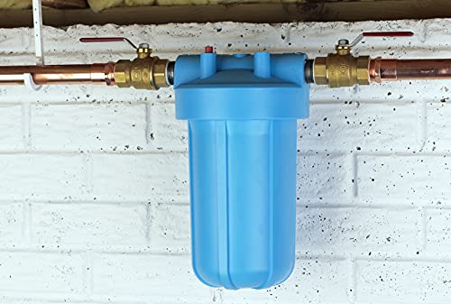 Pentair OMNIFilter BF7 Water Filtration System, 10" Basic Whole House Heavy Duty Filtration System, Includes 10" Blue Heavy Duty Housing, RS6 Sediment Reduction Cartridge and All Tools, 3 Piece Set