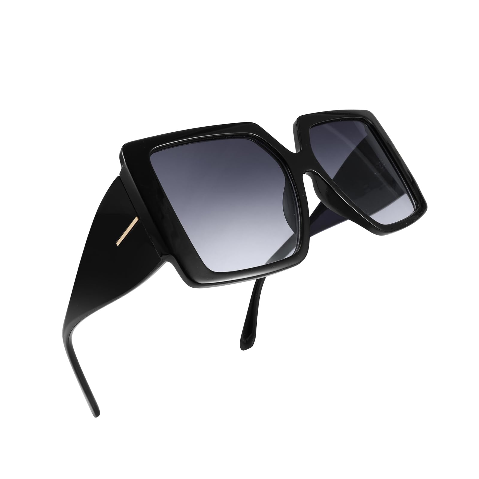 FEISEDY Womens Sunglasses, Trendy Large Frame Retro Square Oversized Shades for Men B4036