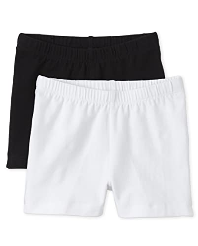 The Children's Place girls Basic Cartwheel Short Pants, Black/White, Small US
