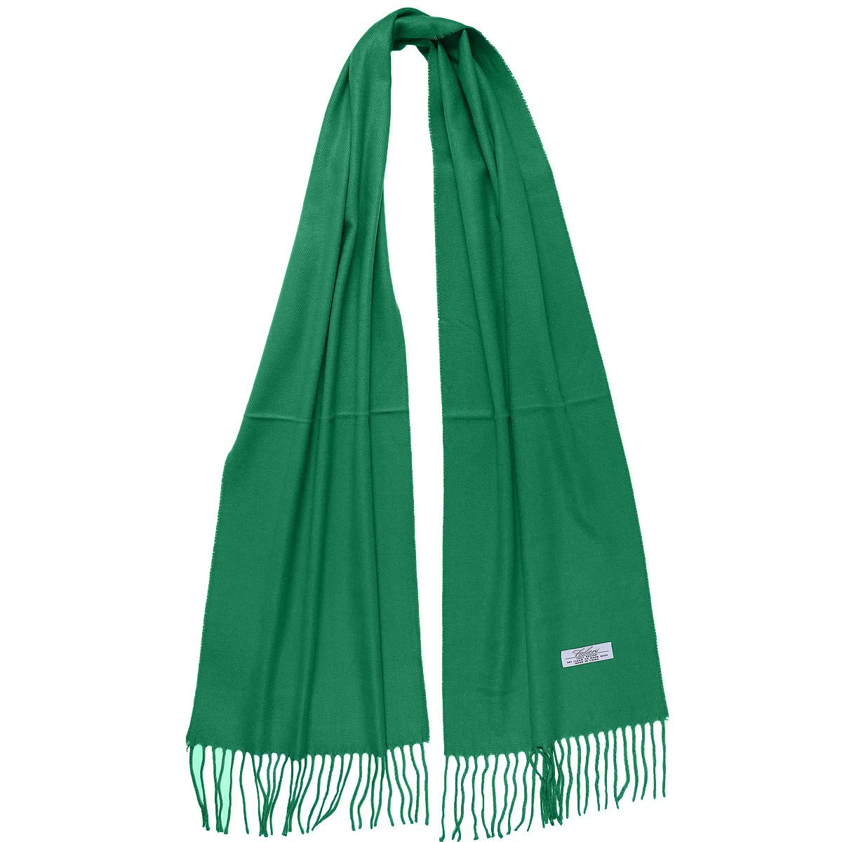 Falari Men Women Unisex Cashmere Feel Scarf 78" X 12" Solid Color Kelly Green A19-22
