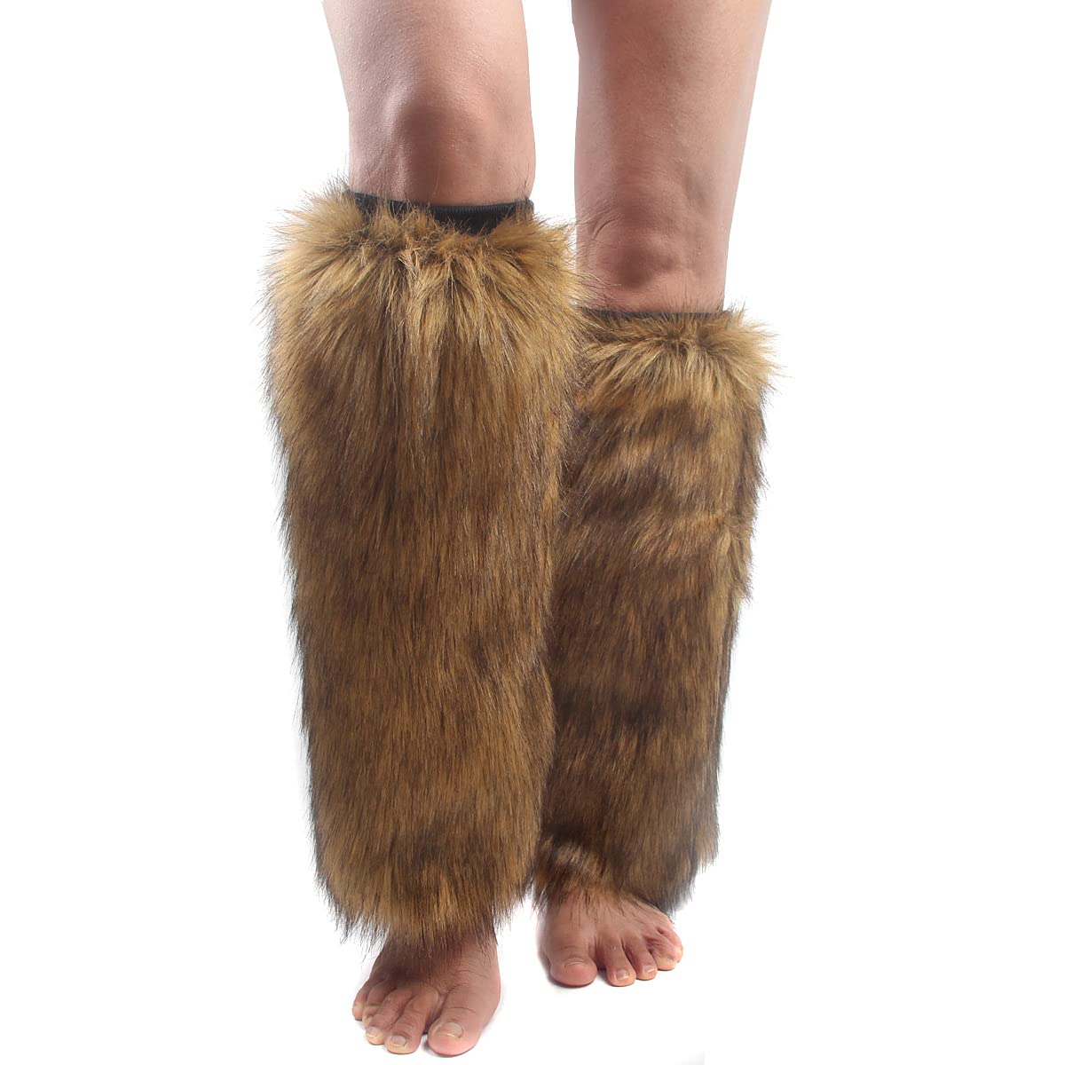 Faux Fur Leg Warmer,Warm Soft Cozy Fuzzy Leg Warmer Boot Cuff Cover for Women Party Costumes