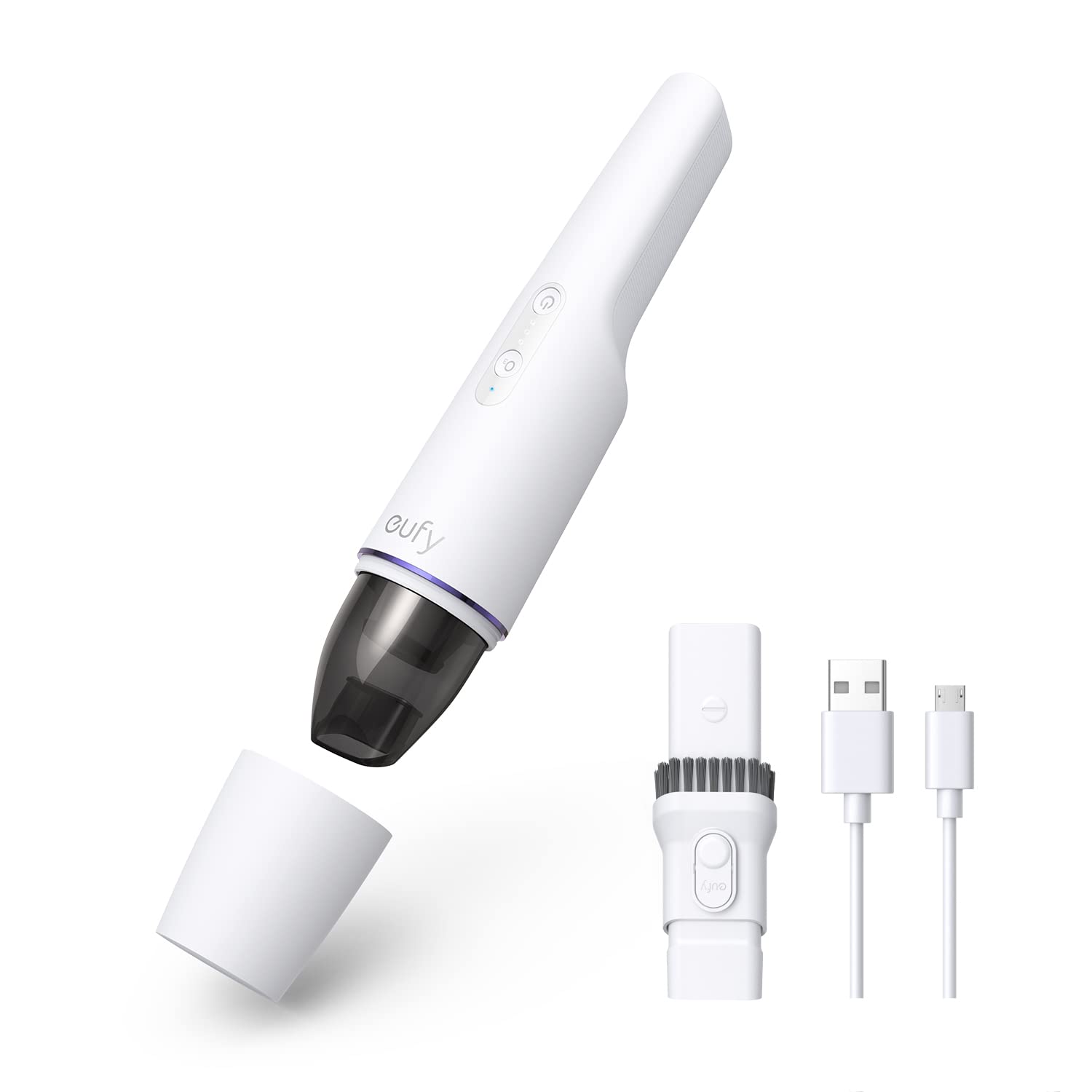 eufy HomeVac H11 Pure, Cordless Handheld Vacuum Cleaner, Ultra-Lightweight 1.3lbs, 5500Pa Suction Power, Ozone Purification, USB Charging, for Home Cleaning