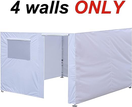Eurmax USA Full Zippered Walls for 10 x 10 Easy Pop Up Canopy Tent,Enclosure Sidewall Kit with Roller Up Mesh Window and Door 4 Walls ONLY,NOT Including Frame and Top(Forest Green)