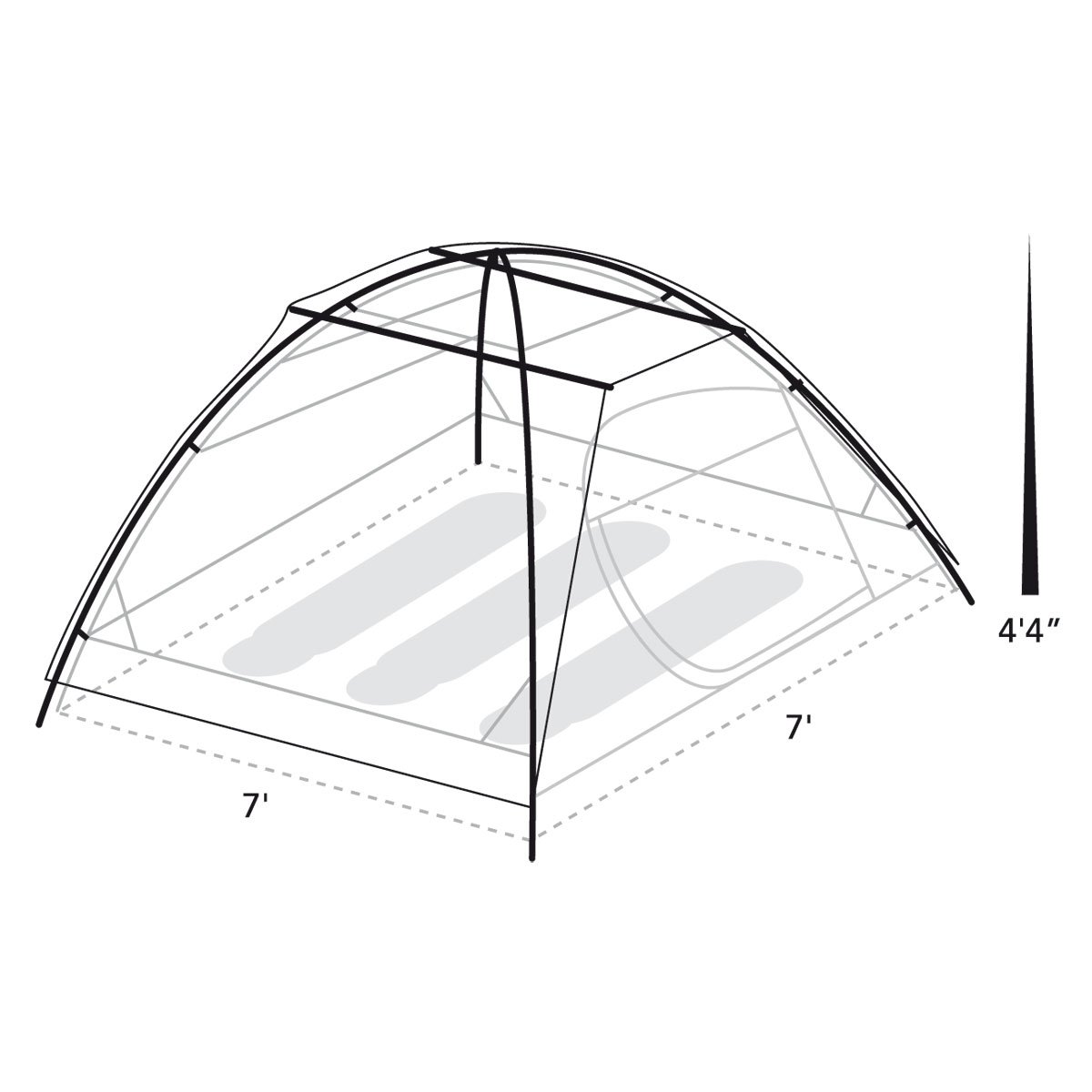 Eureka! Tetragon HD 3 Person, 3-Season Waterproof Camping Tent