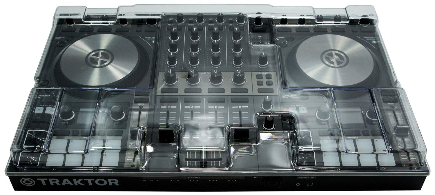 Harmony Audio Cases HC-DC2 Protective DJ Gear Saver Polycarbonate Hard Plastic Dust Cover Case Compatible with Native Instruments Kontrol S4 Mk3 Controller Deck (Includes Stretch Bands)