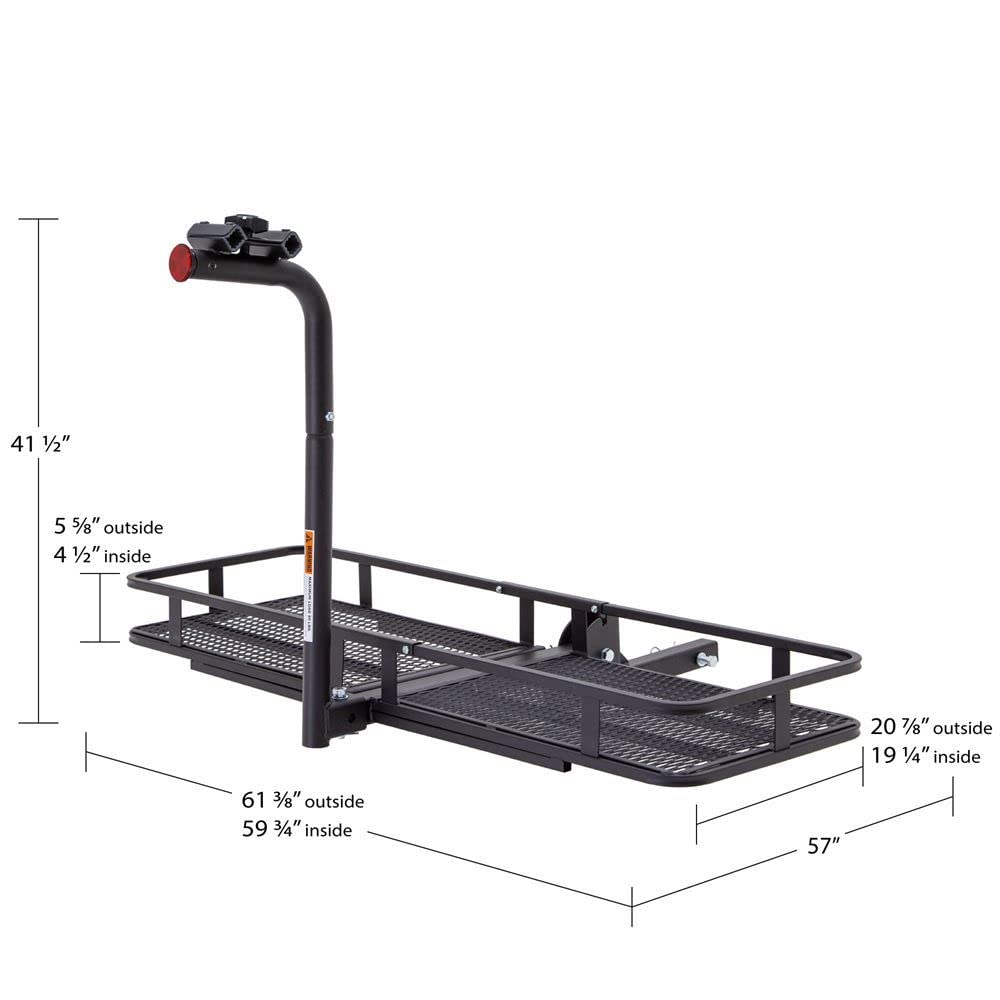 Elevate Outdoor Steel Basket Cargo Carrier with 2- or 4-Bike Rack (2 Bike)