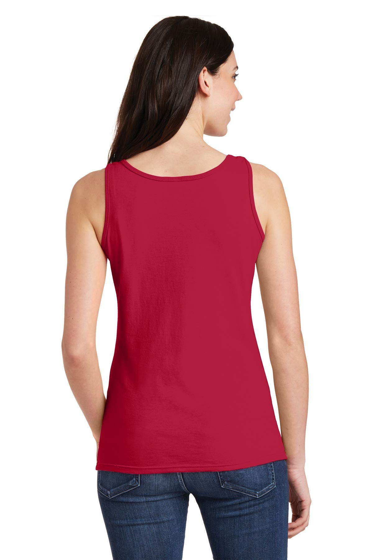 Fashion Gildan 64200L GD Ladies Tank Top Cherry Red Large