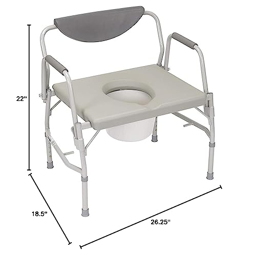 Drive Medical Commode, 1 Count (Pack of 1), Grey