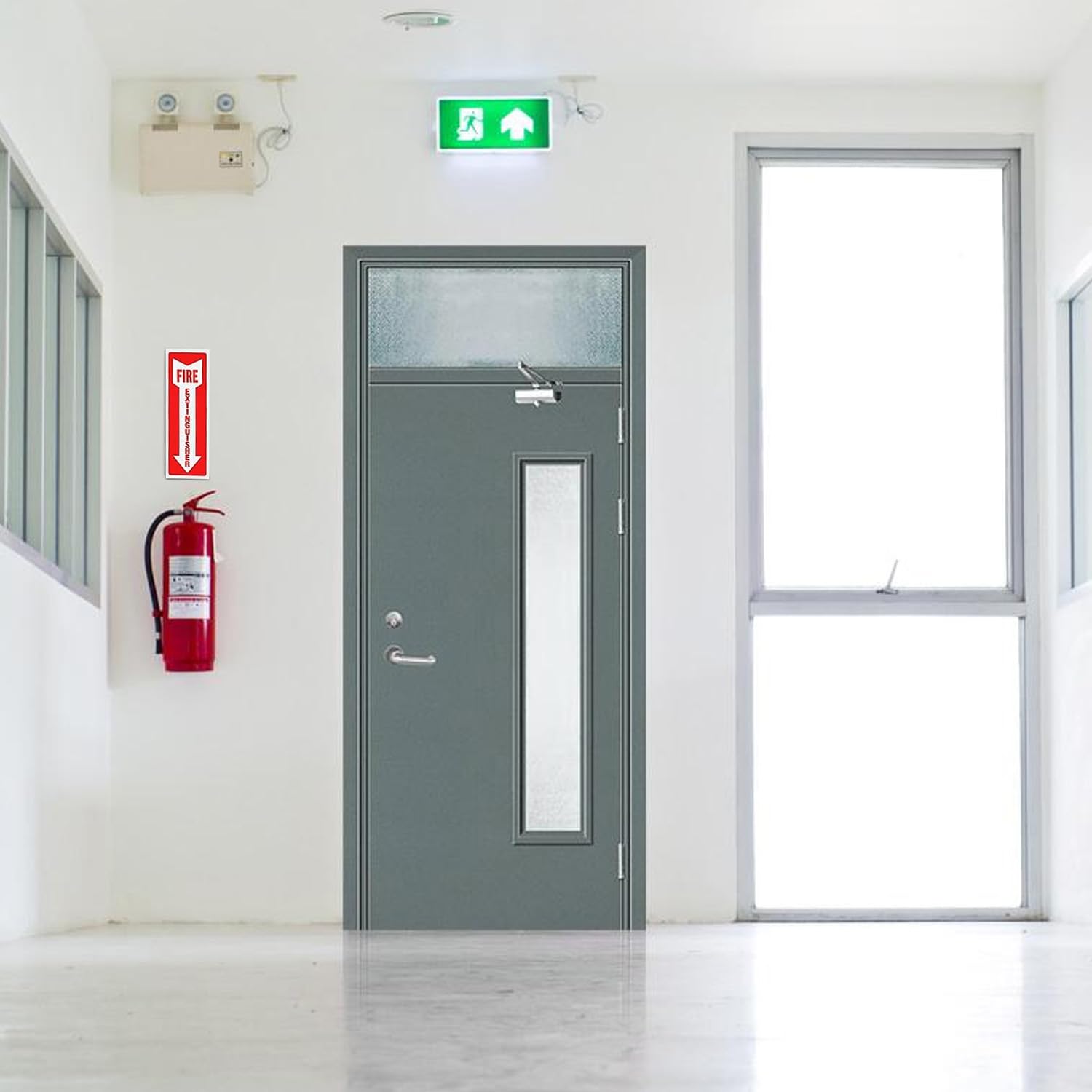 Fire Extinguisher Sign 15 Pack Fire Extinguisher Stickers 4" x 12" 5 Mil Vinyl - Laminated for Ultimate Protection, Durability Self Adhesive Decal UV Protected & Weatherproof (Fire Extinguisher Sign)