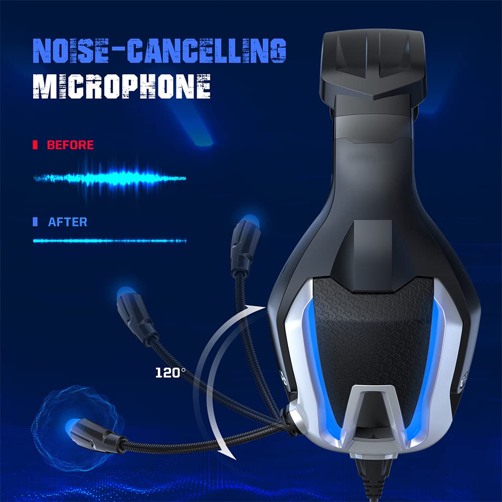 FEIYING Gaming Headset PC Gaming Headphones with Microphone Headset Over-Ear Noise Cancelling