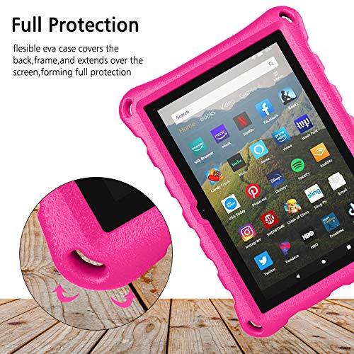 Fire HD 8 Tablet Case, Kids Case for Amazon Kindle Fire 8/8 Plus Tablet 10th/12th Generation 2020/2022 Release, Ubearkk Light Weight Shock Proof Anti Slip Protective Cases and Covers (Pink)