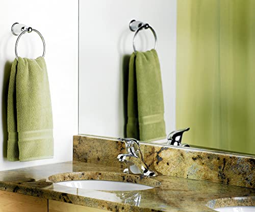 Moen Chateau Chrome One-Handle Low-Arc Centerset Bathroom Sink Faucet with Drain Assembly, L4621