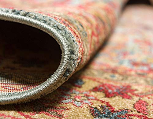 Unique Loom Edinburgh Collection Area Rug - Monroe (9' x 12' 2" Rectangle Blue/Brown)