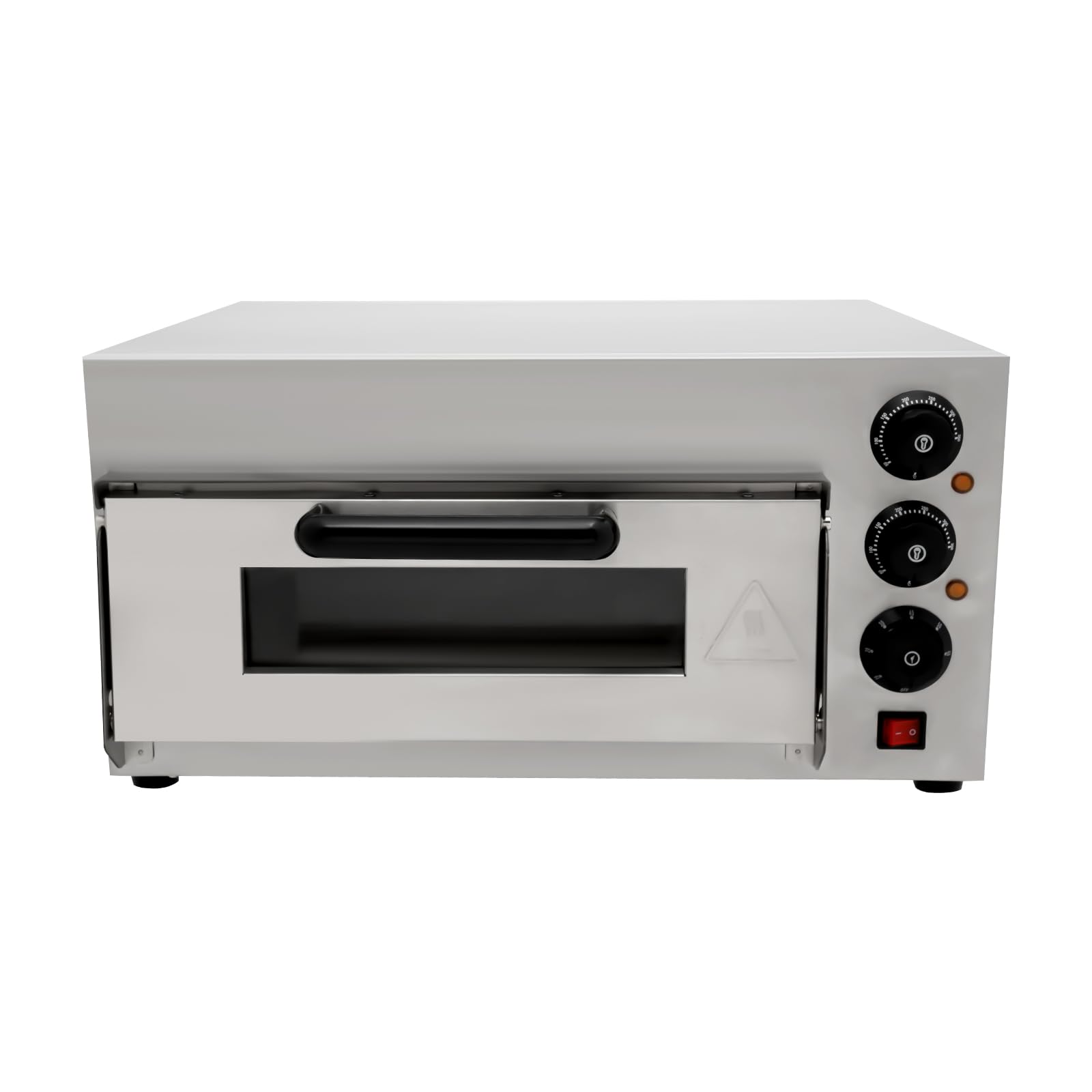 Electric Pizza Oven, Indoor Countertop Pizza Oven with Handle & Removable Tray, Adjustable Temp, Commercial Pizza Maker for Kitchen, Camping, Party