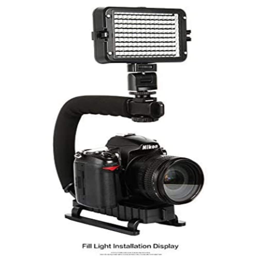 DSLR/Mirrorless/Action Camera Camcorder Phone Stabilizer, Video Action Stabilizing Handle Grip Handheld Stabilizer for Skateboard Travel Wedding Video Shooting