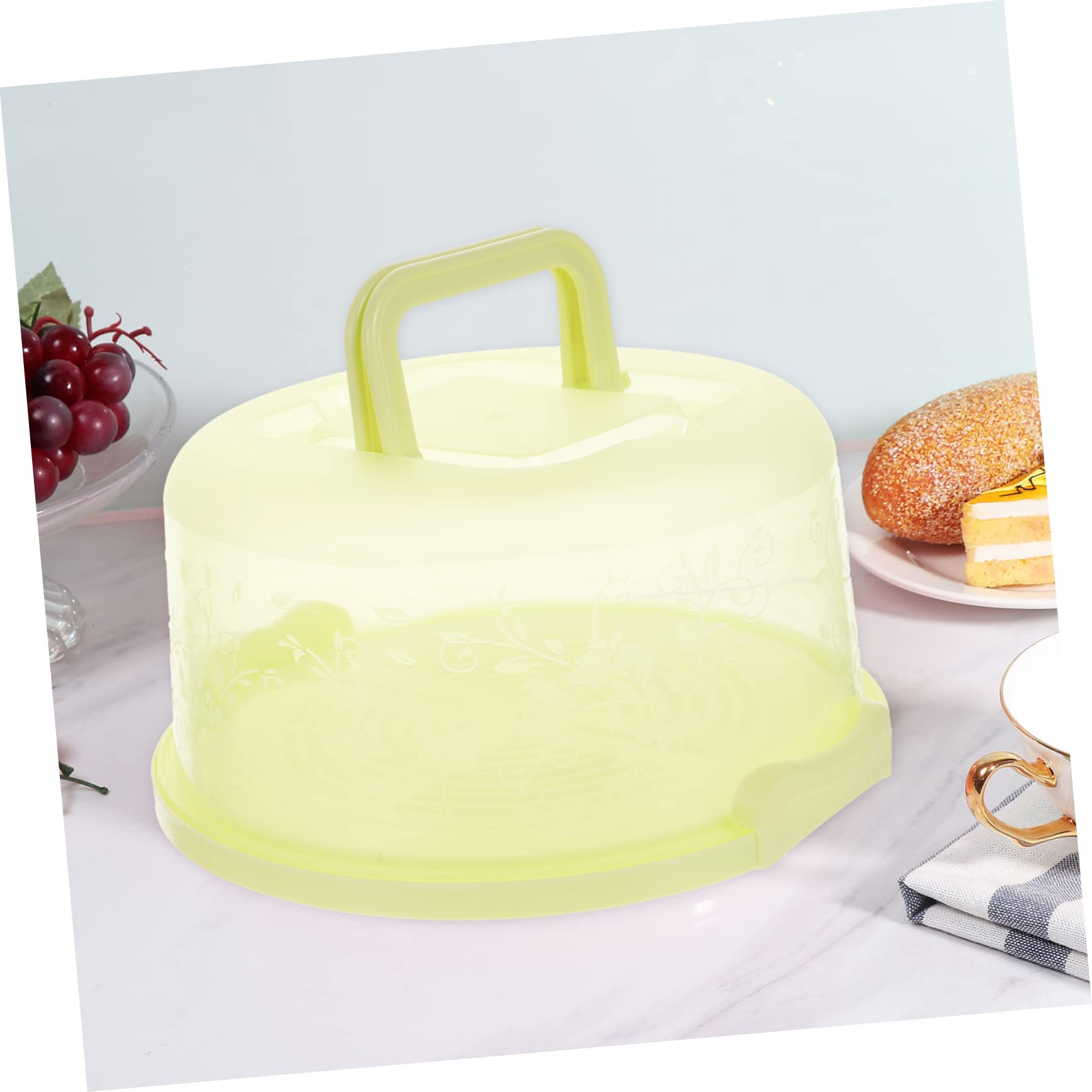 FELTECHELECTR 1pc Cake Box Cake Carrier Cupcake Holder Mini Cakes Decorative Serving Tray Cake Cover Cupcake Storage Containers Round Storage Container Desert Biscuit Freezer Container Box Pie