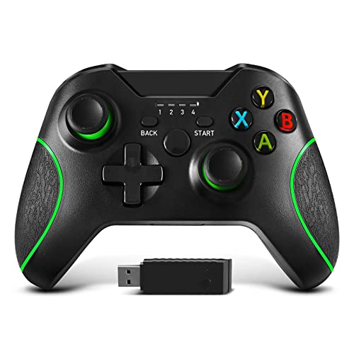 Zamia Wireless Controller for Xbox One, Enhanced Gamepad 2.4GHZ Game Controller Compatible with Xbox One/One S/One X/Series X/S/Elite/PC with Built-in Dual Vibration/6-Axis Motion Sensor (Black)