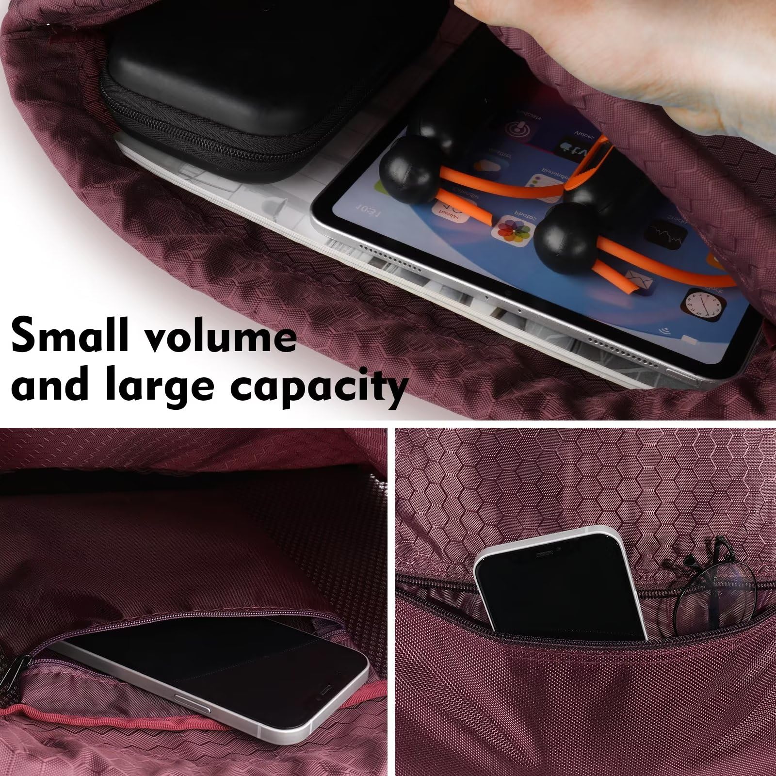 GAENMESN Drawstring Backpack Sport Gym Bag Backpack Bag Basketball Bag Leisure Hiking Yoga Dance Bag Travel Camping Team Work Bag