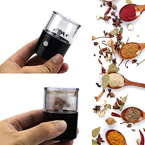 Electric Herb Grinder, Electric Grinder for Spice, Portable Chopper Fine Grinder Kit Black