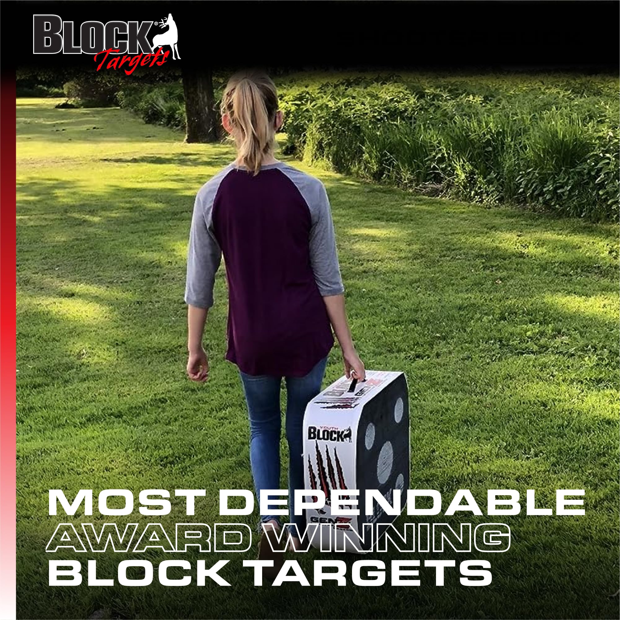 Field Logic Block GenZ XL 20” Youth Archery Arrow Target, Black and White