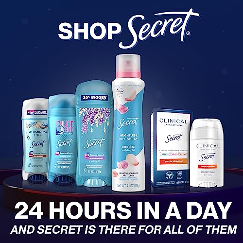 Secret Clinical Strength Invisible Solid Gel Antiperspirant and Deodorant for Women, Free & Sensitive, 1.6 oz (Pack of 3), Unscented