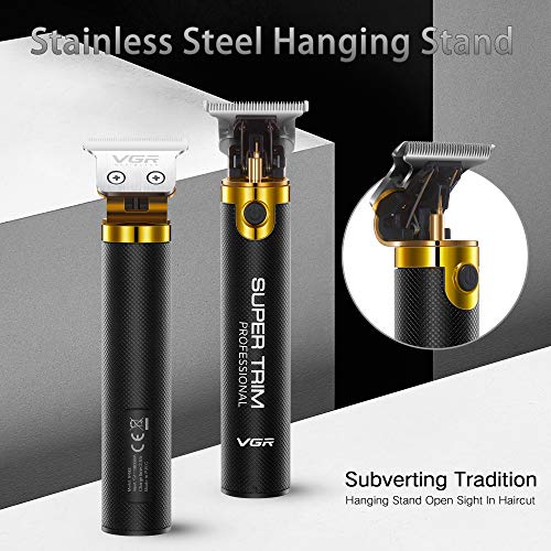 Fekey&JF Professional Pro Li Outliner Clippers,Electric Cordless Hair Clippers Rechargeable Grooming Kits T-Blade Close Cutting Trimmer for Men 0mm Bald Head Clipper