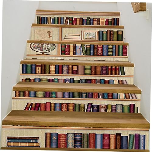 OSALADI PVC Stair Decor Staircase Wall Decor Staircase Decals Stairs Decals Sticker Decorative Paintings Applique Digital Thicken Stairs Stickers