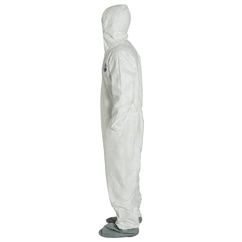 DuPont Industrial & Scientific TY122S - 2XL TY122S EACH 2XL Disposable Elastic Wrist, Bootie and Hood Tyvek Coverall Suit 1414 White