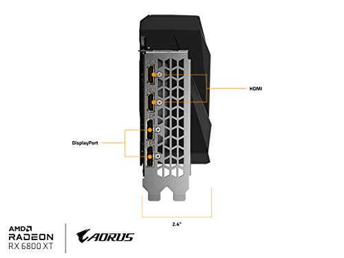 GIGABYTE AORUS Radeon RX 6800 XT Master 16G Graphics Card, MAX-Covered Cooling, 16GB 256-bit GDDR6, GV-R68XTAORUS M-16GD Video Card