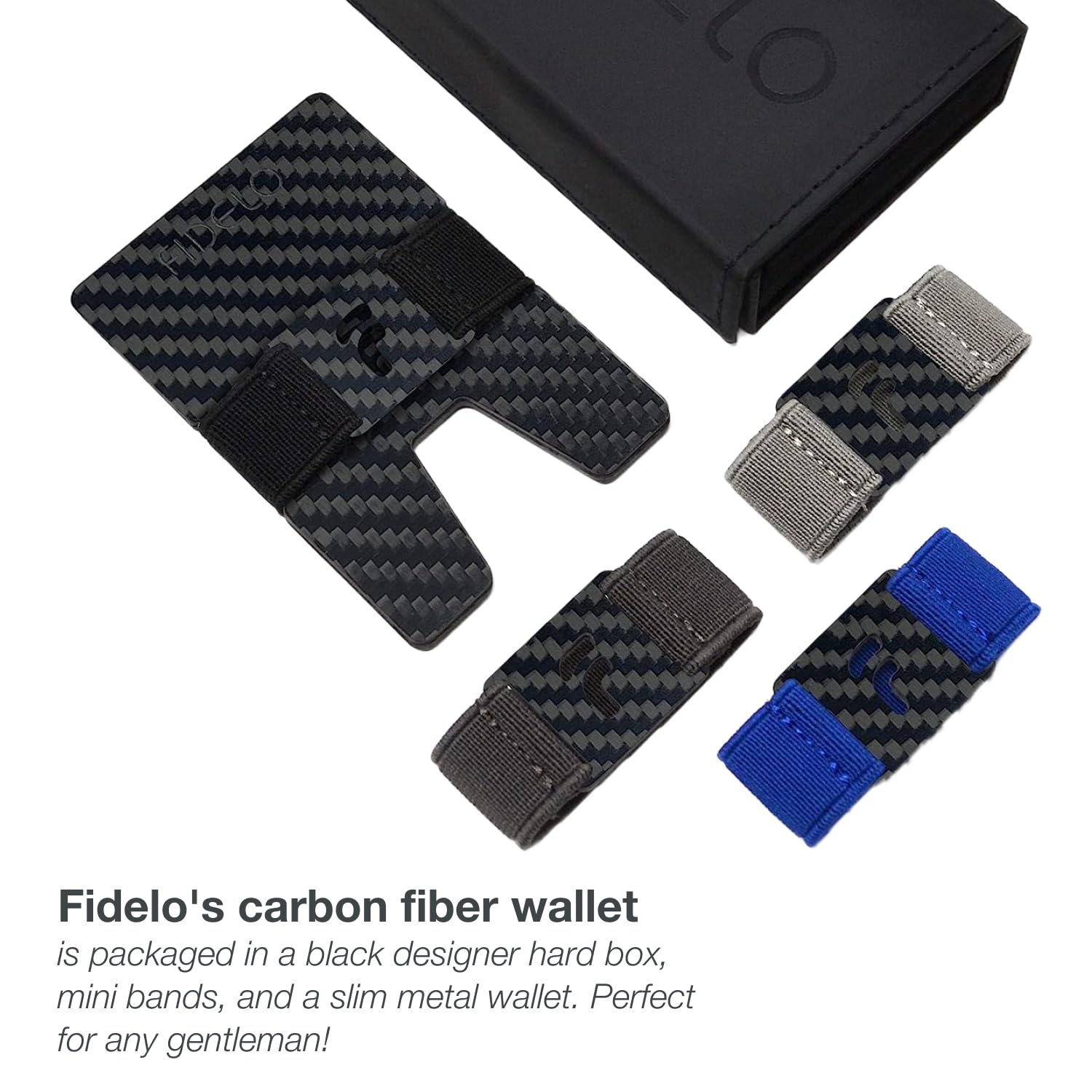 Fidelo Minimalist Wallet for Men – Slim Credit Card Holder Money Clip – RFID Blocking Front Pocket Mens Wallets