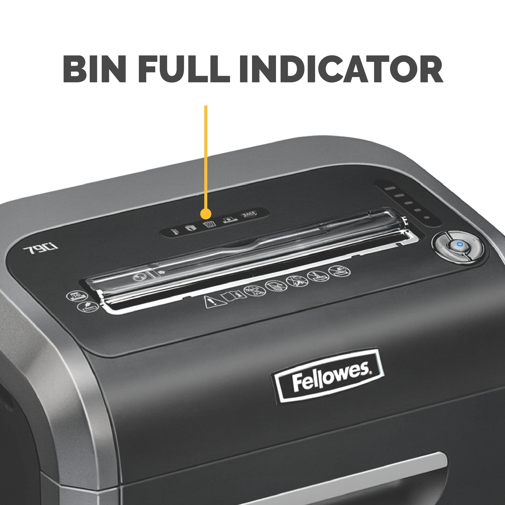 Fellowes Powershred 79Ci 16-Sheet 100% Jam-Proof Heavy Duty Crosscut Paper Shredder Machine for Office and Home, Black/Dark Silver 3227919
