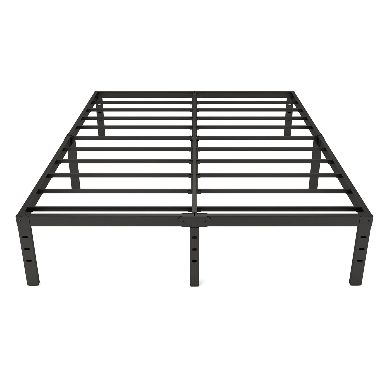 DURISO Full Size Bed Frame 14 Inch High Full Size Platform Heavy Duty Sturdy Metal Steel Max 3500lbs Easy Assembly No Box Spring Needed No Noise Black